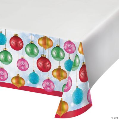 Christmas Ornaments Paper Tablecloth