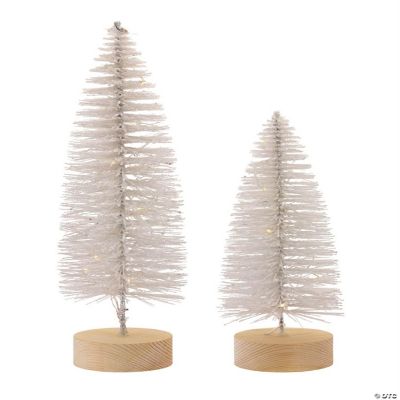 Melrose Home Decorative Tree with LED (Set of 4) 10.75"H, 14"H Plastic ...