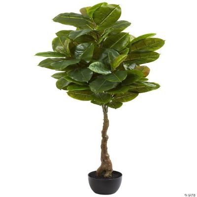 Nearly Natural 65" Rubber Leaf Artificial Tree (Real Touch)