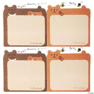 Wrapables Lounging Animal Memo Sticky Notes, Bear (Set of 2) | Oriental ...