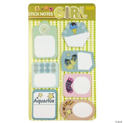Wrapables Trendy Sticky Notes, Aquarius | Oriental Trading