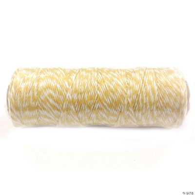 Wrapables Cotton Baker's Twine 4ply (100yd/91m), Dark Yellow/White ...