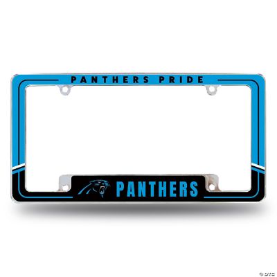Rico Industries NFL Football Carolina Panthers Two-Tone 12" x 6" Chrome ...
