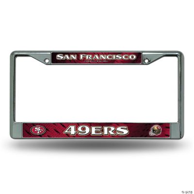 Rico Industries NFL Football San Francisco 49ers 12" x 6" Chrome Frame ...