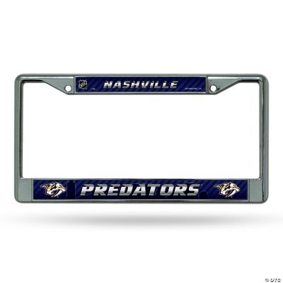 Rico Industries NHL Hockey Nashville Predators 12" x 6" Chrome Frame With Decal Inserts - Car ...