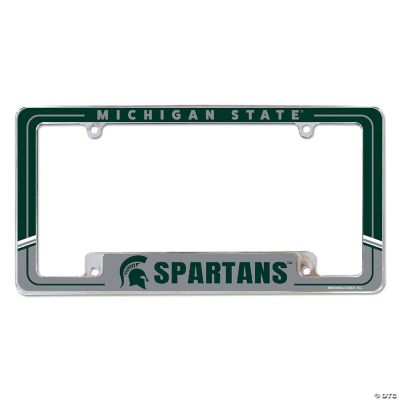 Rico Industries NCAA Michigan State Spartans Two-Tone 12" x 6" Chrome ...