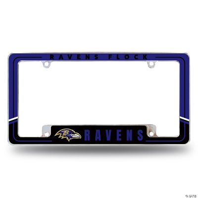 Rico Industries NFL Football Baltimore Ravens Two-Tone 12" x 6" Chrome ...