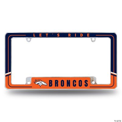 Rico Industries NFL Football Denver Broncos Two-Tone 12" x 6" Chrome ...