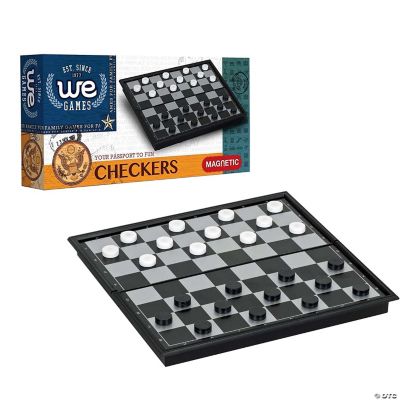 WE Games Foldable Travel Magnetic Checkers Set | Oriental Trading