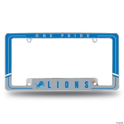 Rico Industries NFL Football Detroit Lions Two-Tone 12" x 6" Chrome All ...