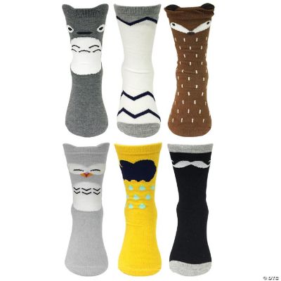Wrapables My Best Buddy Animal Socks for Toddler Baby Kid (Set of 6 ...