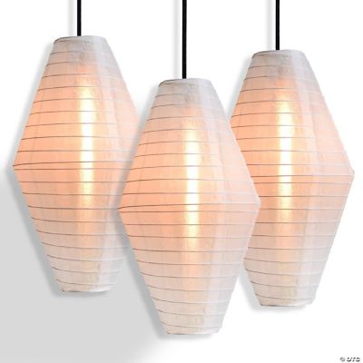PaperLanternStore 3-PACK White Diamond Unique Shaped Shimmering Nylon ...