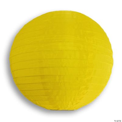 PaperLanternStore 5 PACK 14" Yellow Shimmering Nylon Lantern, Even ...