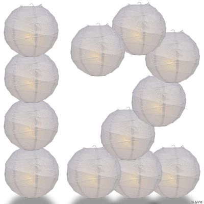 PaperLanternStore 12 PACK Grey Crisscross Ribbing Paper Lantern Combo ...