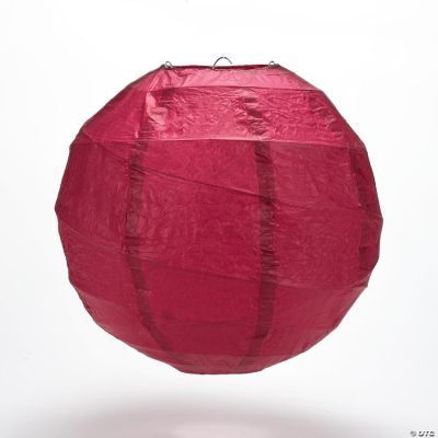 PaperLanternStore 12" Velvet Red Round Paper Lantern, Crisscross ...