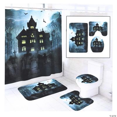 Halloween 4-Piece Bathroom Set Haunted House | Oriental Trading
