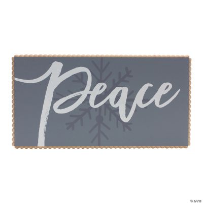 Peace and Snowflake Sign 24"L | Oriental Trading