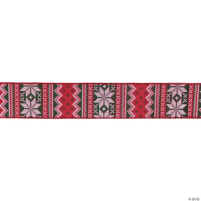 Nordic Snowflake Pattern Ribbon (Set of 2) 2.5" Proper 10 Yds.