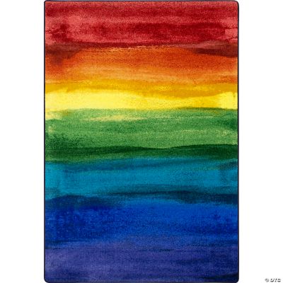 Joy Carpets Rainbow Magic 7'8" X 10'9" Area Rug In Color Rainbow ...