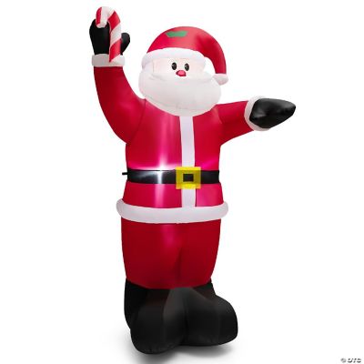 Costway 8 FT Inflatable Santa Claus Holding Crutch Lollipop Blow-up ...