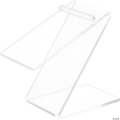 Plymor Clear Acrylic Elevated Heel "Z" Shoe Display Riser, 3" W x 6.25 ...