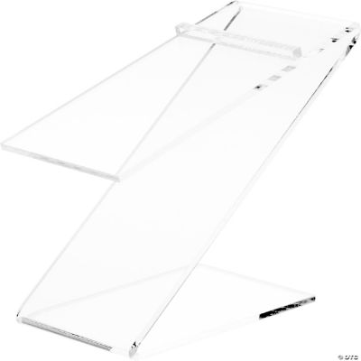 Plymor Clear Acrylic Elevated Heel "Z" Shoe Display Riser, 3" W x 6.25 ...