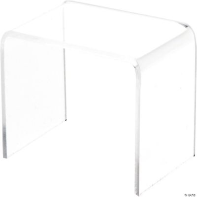 Plymor Clear Acrylic Rectangular Display Riser, 2 inch Height x 3 inch ...