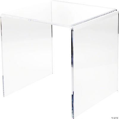 Plymor Clear Acrylic Beveled Square Display Riser, 14" H x 14" W x 14 ...
