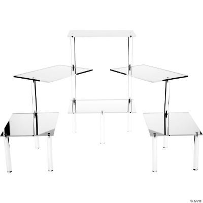 Plymor Acrylic Rectangular 6-Platform Multi-Item Display Riser ...