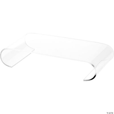 Plymor Clear Acrylic Scroll-shaped Display Riser, 1.75" H x 8.5" W x 4. ...