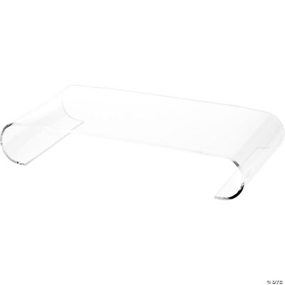 Plymor Clear Acrylic Scroll-Shaped Display Riser, 1.875" H x 10.75" W x ...
