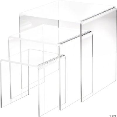 Plymor Clear Acrylic Square Display Risers, 6 inch, 8 inch, 10 inch ...