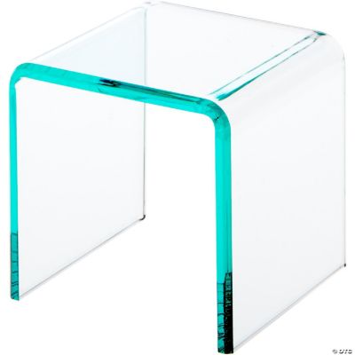 Plymor Clear Acrylic "Green Glass-Look Beveled Edge" Display Riser 4" x ...