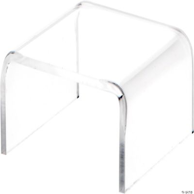 Plymor Clear Acrylic Short Square Display Riser, 1" H x 2" W x 2" D (3/ ...