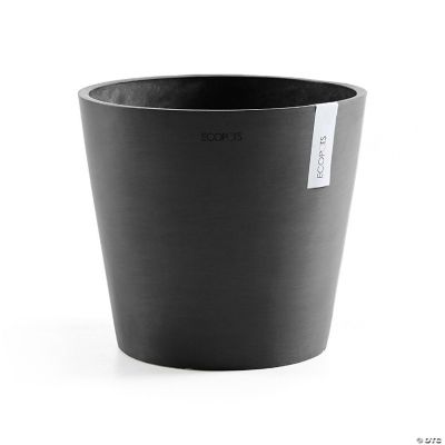 EcoPots Amsterdam Durable Round Recycled Plastic Planter Flower Pot ...