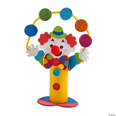6 1/2" x 8 1/2" Multicolor Juggling Clown Craft Roll Craft Kit - Makes ...
