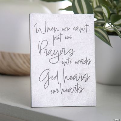 4" x 5 1/2" Mini Prayer Tabletop Sign with Easel | Oriental Trading