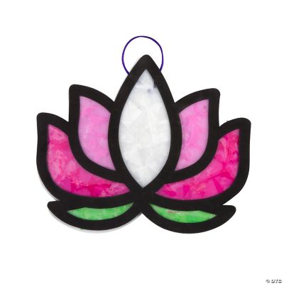 8 1/2" x 10" Pink, Green & White Lotus Flower Tissue Paper Craft Kit ...