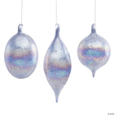 Melrose Home Decorative Ornament (Set of 6) 4.5"H, 4.75"H, 6.75"H Glass