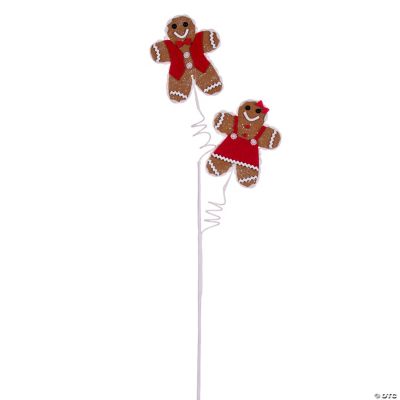 Vickerman 27" Mr and Mrs Gingerbread Spray, 6 per bag. | Oriental Trading