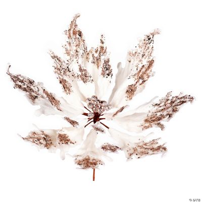 Vickerman 16" Proper 22" Champagne Velvet Sequin Poinsettia Artificial ...