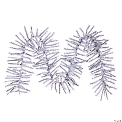 Vickerman 9' Proper 14" Flocked Pistol Pine Unlit Pine Garland ...