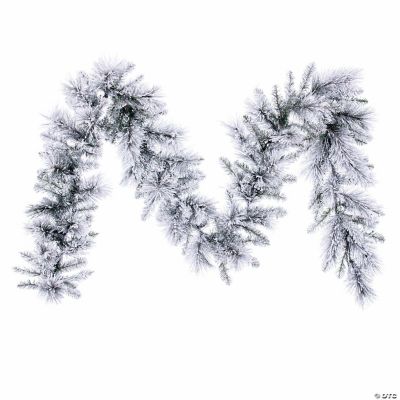 Vickerman 9' Proper 14" Flocked Jackson Pine Unlit Artificial Garland ...