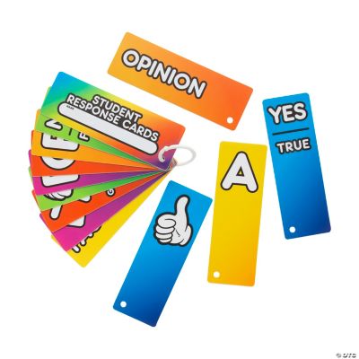 2" x 6" Multicolored Plastic Student Response Cards on a Ring – 24 Pc. | Oriental Trading