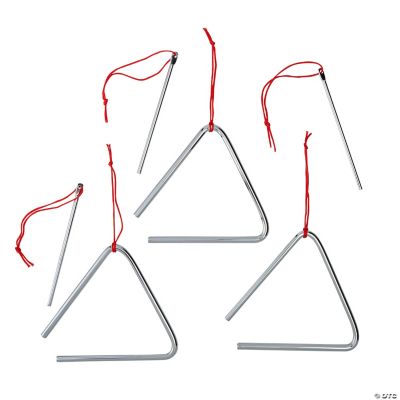 5 3/4" x 5 3/4" Metal Musical Instruments Triangles Set - 3 Pc ...