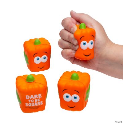 2" x 2 1/4" Spookley the Square Pumpkin™ Stress Toys - 12 Pc.