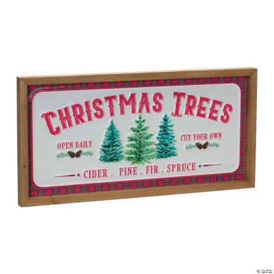 Christmas Tree Sign (Set Of 2) 19.75"L X 10"H Mdf/Metal | Oriental Trading