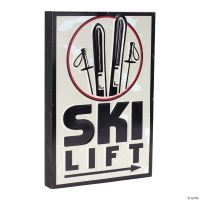 Ski Lift Sign 10.75"L X 15.75"H Mdf/Tin | Oriental Trading