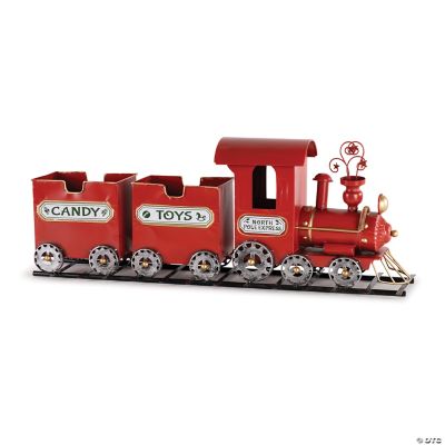 Toy Train On Track Display 29.25"L X 11.25"H Iron | Oriental Trading