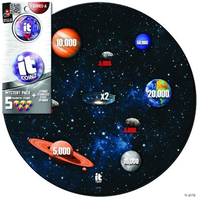 Planets Game Board Set + Mystery 5-pack - ItCoinz Magnetic Battle Coinz ...